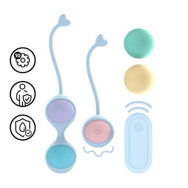 Loveline Vibrating Kegel Set — 5 Weights Options & Remote