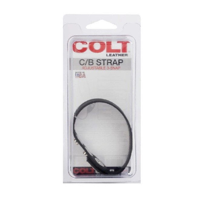 Colt Leather CB Strap - 3 Snaps | Adjustable, Secure Fit