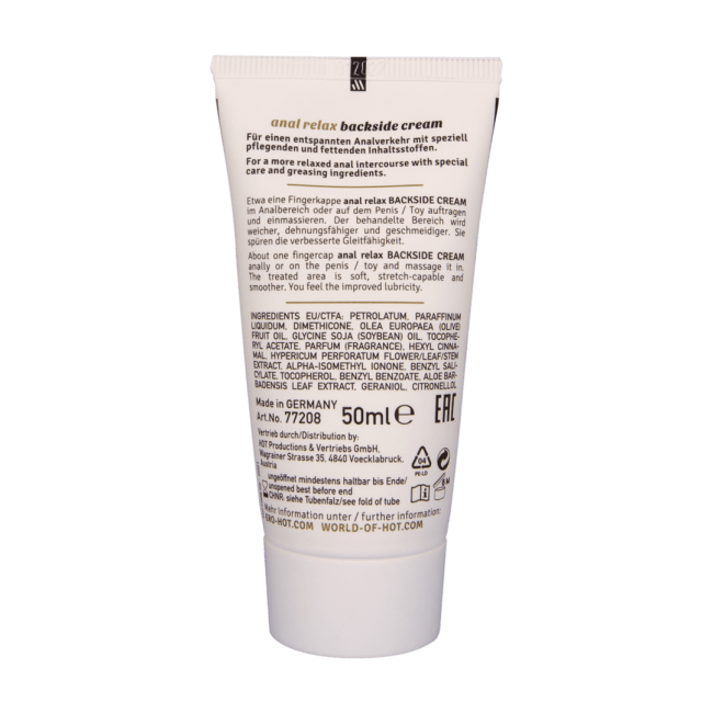 HOT Backside Anal Relax Cream 50ml — Smooth, Gentle Support