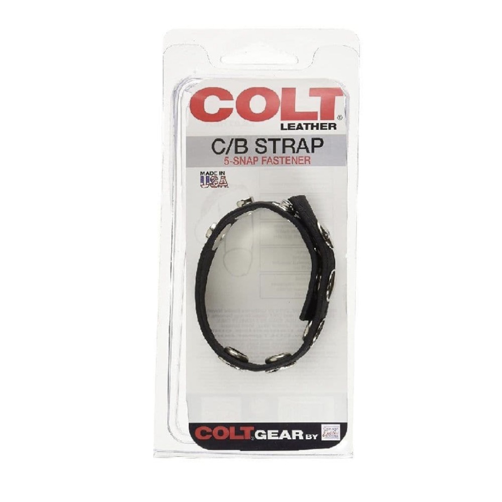 Colt Leather CB Strap 5-Snap — Adjustable Comfort & Support
